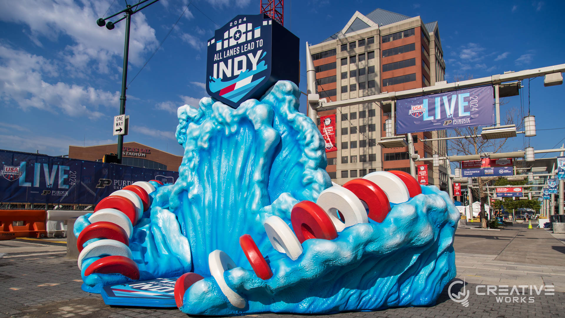 Custom Photo Op Props for the USA Olympic Swimming Trials