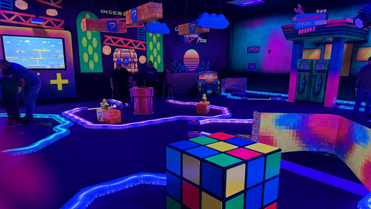 We Installed an 80s-Inspired Mini Golf Course at Conroe’s Incredible ...