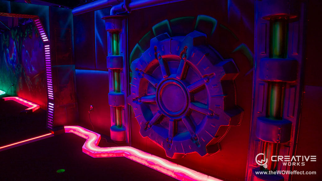Black Light Mini Golf Design & Installation | Creative Works