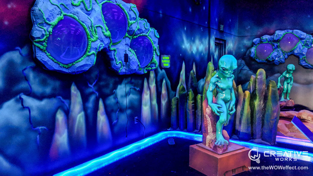 Black Light Mini Golf Design & Installation | Creative Works