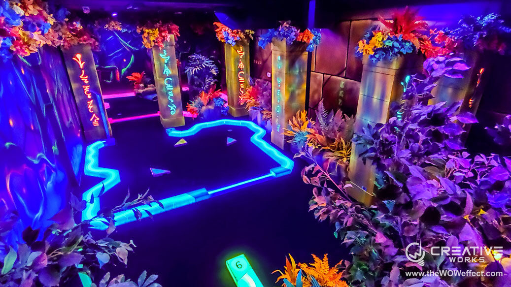 Black Light Mini Golf Design & Installation | Creative Works