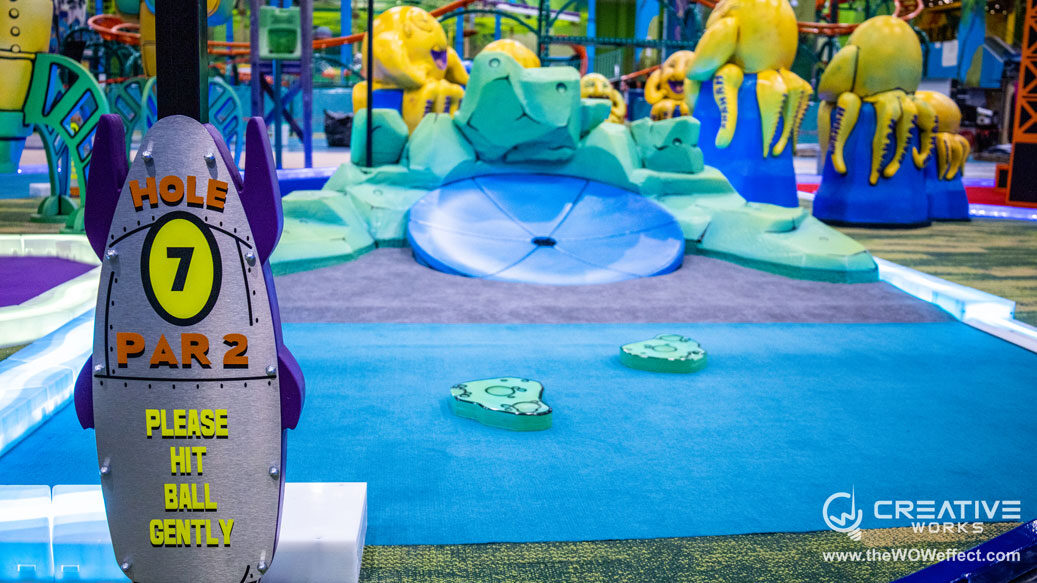 Black Light Mini Golf Design & Installation | Creative Works